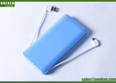China Mobile Power Supply , Super Slim Credit Card Built In Cable Power Bank 4000mAh for sale