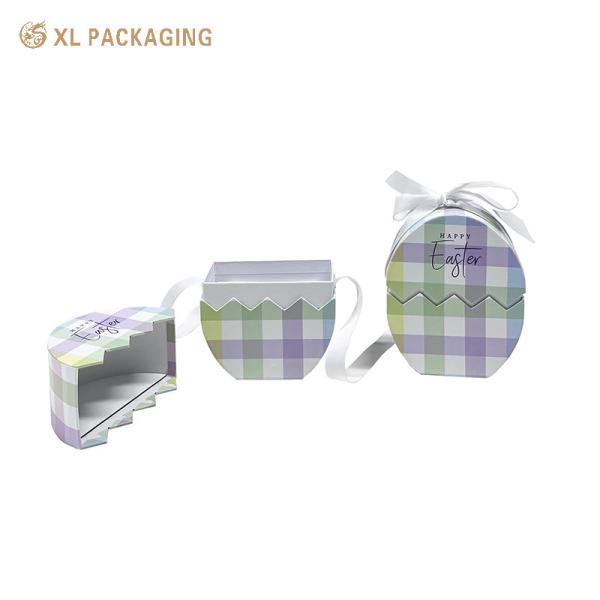 Quality Custom Easter Candy Gift Box Egg Shape Printed Corrugated Kraft Paper For for sale
