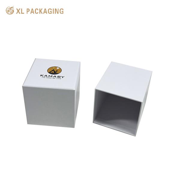 Quality Luxury Recyclable White Cardboard Candle Gift Box with Custom Printed Matte for sale