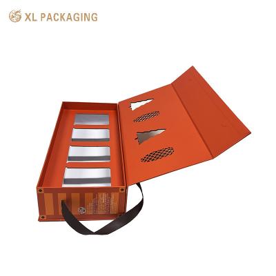 Custom Printed Thick Recyclable Cardboard Bakery Gift Box with Magnetic Book-Style Closure and Aluminum Foil Insert