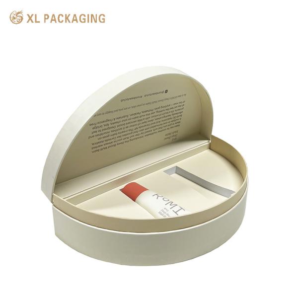 Quality Customized Embossing LOGO Semi-Circle Half Round Shape Cosmetic Packaging Box With EVA Foam Tray for sale