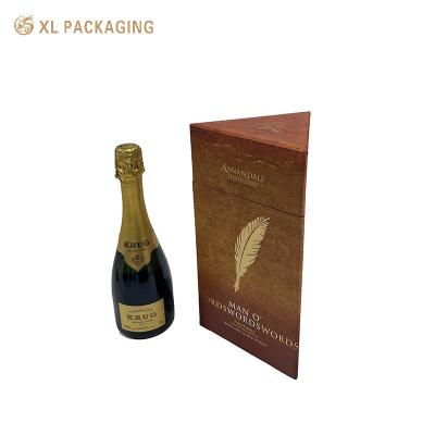 China Wijn luxe champagne cadeau doos karton papier verpakkingsdozen voor tequila vodka fles Te koop