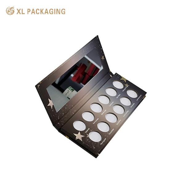 Quality XL Packaging 12 Color Art Paper Magnetic Cardboard Eyeshadow Palette Packaging for sale