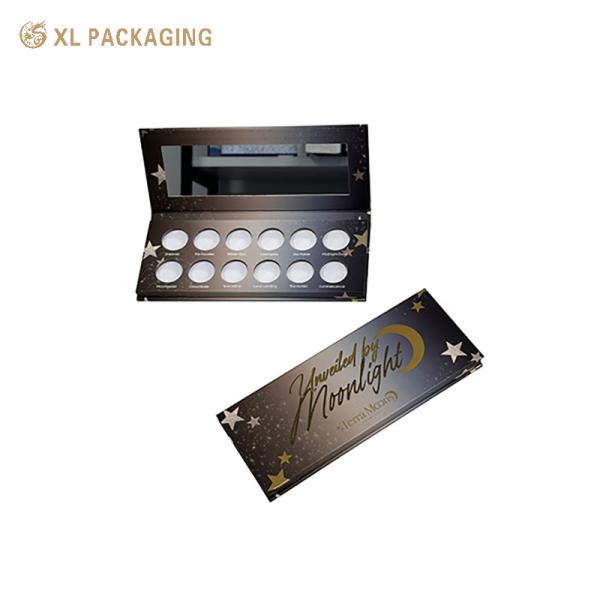 Quality Cosmetic Custom Printed Packaging Box Eye Shadow Palette Box With Mirror Makeup for sale