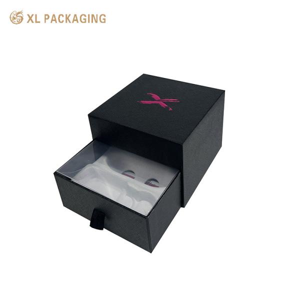 Quality Custom Logo Paper Black Perfume Box Packaging Empty Perfume Boxes 2 Layers for sale