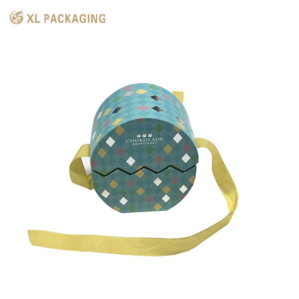 Quality Egg Shape Easter Candy Gift Box Corrugated Kraft Paper Chocolate Gift Packing for sale