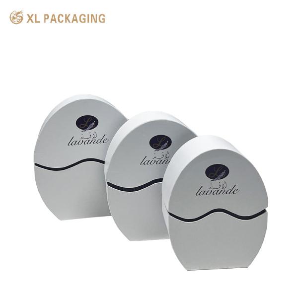 Quality Wholesale Custom Egg Shape Candy Chocolate Box White Purple Cosmetic Gift Packaging Box for sale