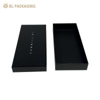 Quality Black Paper Cardboard Gift Packaging Box Glossy Lamination Lid And Base Gift Box for sale