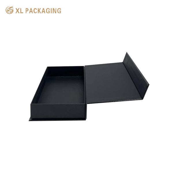 Quality Black Cardboard Magnetic Closure Box Folding Clothing Garment T Shirt Customized Wholesale FactoryPackaging Box for sale