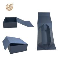 Quality Skincare Wine Black Bottle Packaging Boxes Magnetic Box Packaging With Soft Foam for sale