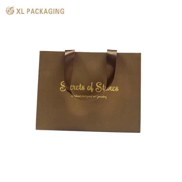 Handmade Paper Packaging Bags Biodegradable Cosmetic Shopping Bag With Handle