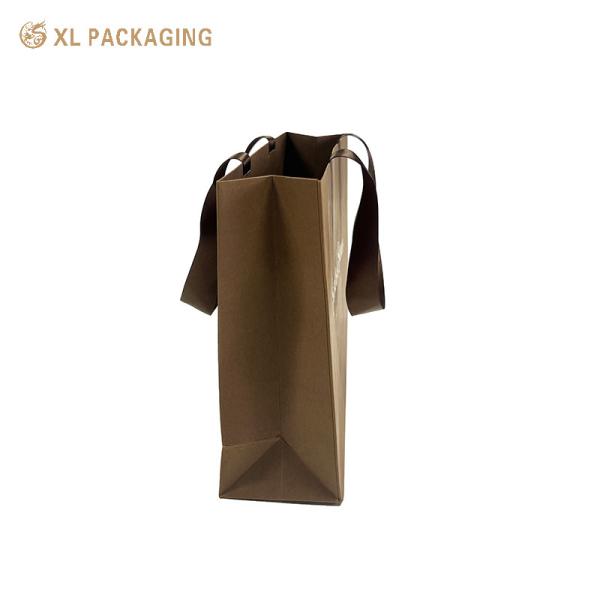 Handmade Paper Packaging Bags Biodegradable Cosmetic Shopping Bag With Handle