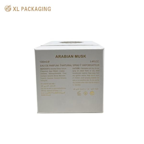 Quality Luxury Perfume Paper Box Gift Box White Hot Stamping Custom Logo Lid And Base for sale