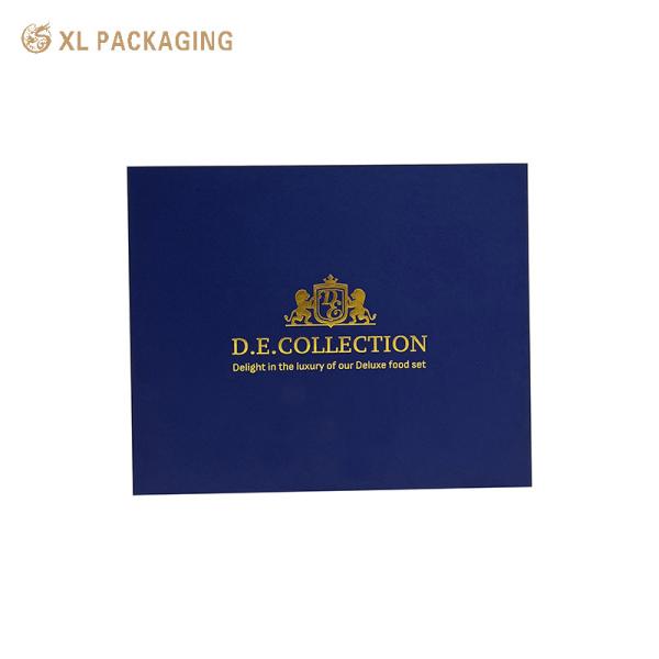 Quality Luxury Blue Tea Gift Box Packaging Custom Logo Printed With EVA Insert for sale
