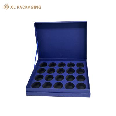 Quality Luxury Blue Tea Gift Box Packaging Custom Logo Printed With EVA Insert for sale