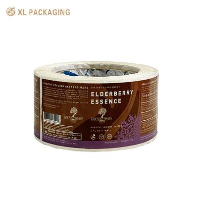 China Gold Stamping Waterproof Vinyl Stickers Custom Printing Logo For Bottle Package for sale