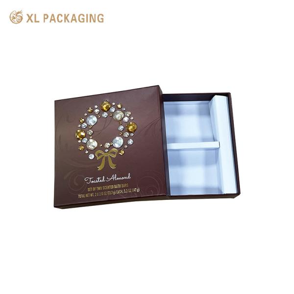 Quality Gift Packing Industrial Custom Logo Design Hot Stamping Square Cosmetic Paper Box Packaging with Lid and Base Box for sale