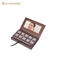 Quality Customized Rigid Paperboard Empty Magnetic Eyeshadow Pans Paper Box With Mirror for sale