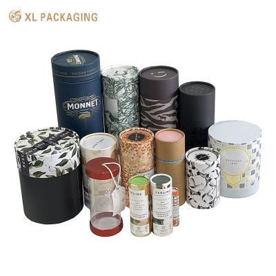 China Custom Large Size Cylinder Box Flower Paper Tube Box with Handle for Tea Packaging for sale