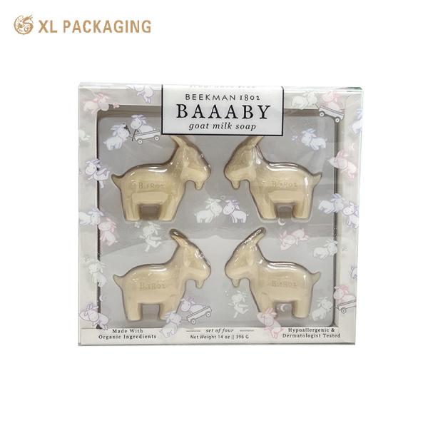 Quality OEM Luxury Rose Gold Glitter Paper Clear PVC Window Cosmetic Carton Collection for sale