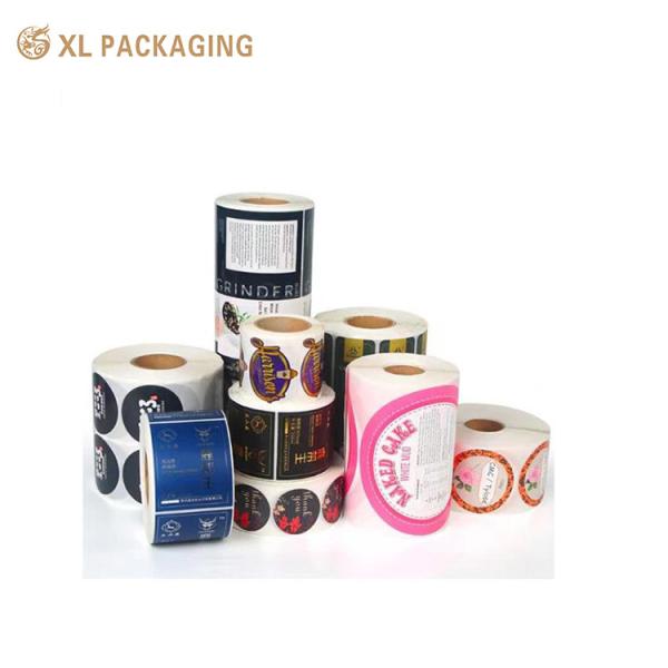 Custom Printing Label with Single Sided Adhesive and White Embossed Sticker