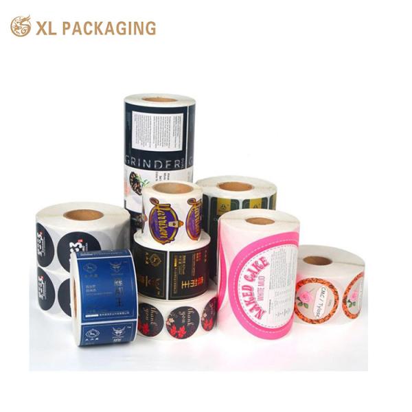 Custom Printing Label with Single Sided Adhesive and White Embossed Sticker