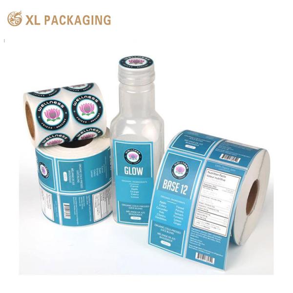 Custom Printing Label with Single Sided Adhesive and White Embossed Sticker