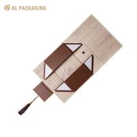 China Custom Foldable Wine Gift Box with Handle Button Closure and Cardboard Storage Packaging for sale