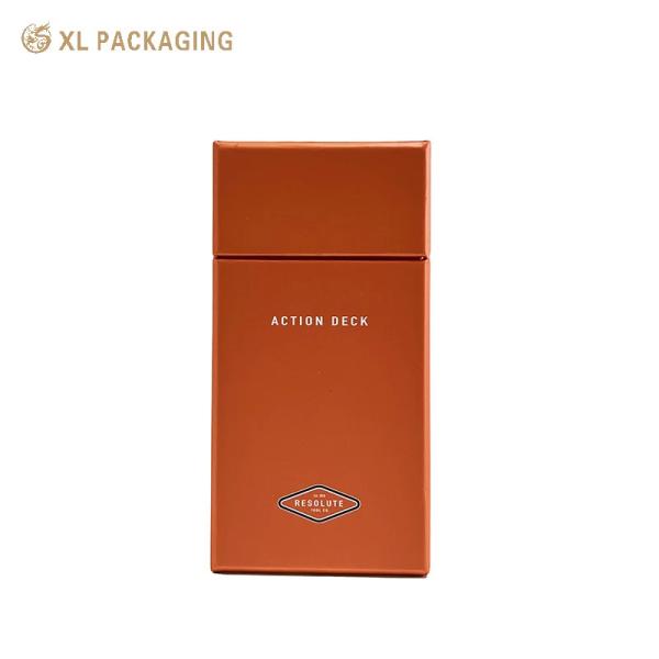 Packaging Gift Boxes Bevel Angle Lipstick Paper Box Orange Cigarette Box With Custom Logo