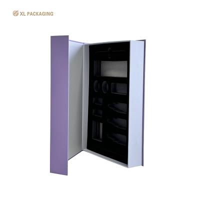China XL Packaging Custom Printed Cosmetic Boxes Luxury Custom Logo Rigid Paper Boxes With Sponge Liner Empty Magnetic Case Display For Product Packing for sale