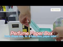 gold foil in surface perfume paper box luxury lid and base customized with logo