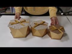 Gold Glitter Gift Packaging Special Shaped Packaging Chocolate Candy Box