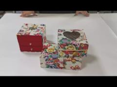 Scatola di cassetto in cartone di laminazione lucida con magnete Flip Stampa Fiore Per Moda Regalo Artigianato Crema per il viso cura della pelle