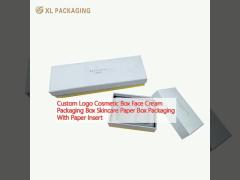 Luxe Custom Cosmetic Box Custom Logo Cosmetic Face Cream Verpakkingsdoos Huidverzorgingspapier Verpakkingsdoos Met Papier Inbreng