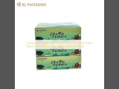 Personalizado 100% de madeira virgem de celulose Papel embalado macio Tecido facial Forte Absorção de água para hotel
