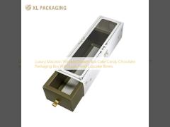 Luxe Macaroen Drawer Box Cake Candy Chocolate Packaging Box Met Logo Food Cupcake Dozen