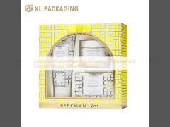 Customized Custom Paper Box for Luxury Gift Packaging of Cosmetic Skincare Sets with Stamping