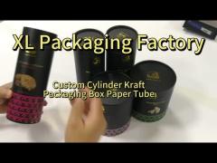 Custom Printed Pulp Paper Tube Round Kraft Packaging Box For Tea Coffee Candy Chocolate