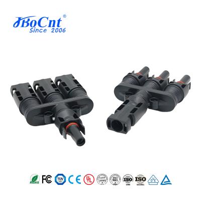 China One In Three Waterproof IP68 Solar Panel Cable Connectors , Solar Connectors Photovoltaic Connectors for sale