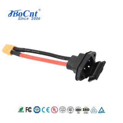 China Conectores de alimentação por corrente alternada Conectado à bicicleta elétrica XT60 Triciclo Bateria de lítio Porta de carregamento Cordão de alimentação de bicicleta elétrica à venda
