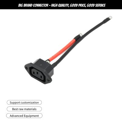 China Compact Wiring Harness Connector IEC AC Power Socket Screw Plug Adapter AC Plug Adapter Ear for sale