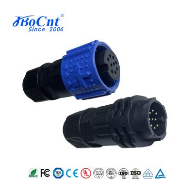 China Jbocnt Circular Connectors M20 Push Lock 9 Pin Male Female Waterproof Connector for sale