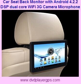 Chine moniteur de siège arrière de voiture avec Wifi, 3G fonction, émetteur de FM, écran tactile capacitif à vendre