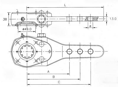 China 0517452340 BPW Manual Slack Adjuster of air brake system for sale
