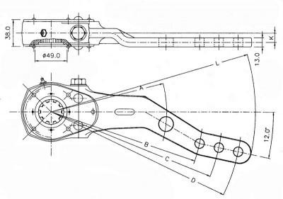 China 0517458140 BPW Manual Slack Adjuster of air brake system for sale
