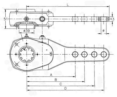 China high quality 2175020600 SAF Manual Slack Adjusters Universal Trailer air brake system for sale