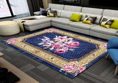 China Door mat custom printed big area rug for living room home polyester rug 12mm thick for sale
