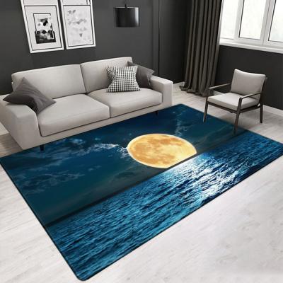 China Bestselling Customized Shape Printed Living Room Floor rug Rectangle Carpet 3D for sale