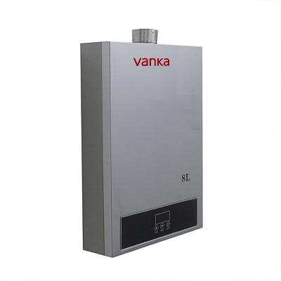 China Portable Propane Gas Geyser Indoor Gas Water Heater 8L Thermostatic Wall Mounted for sale