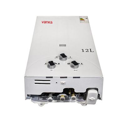 12L Wall-Mounted Tankless Gas Water Heater  On Demand Shower System With 110V Power Supply